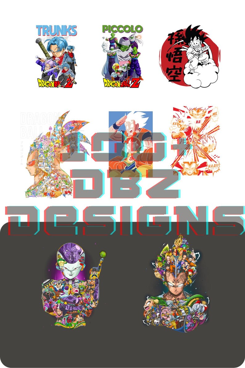 100 Japanese Anime Goku Inspired Digital Illustration Manga Design ...