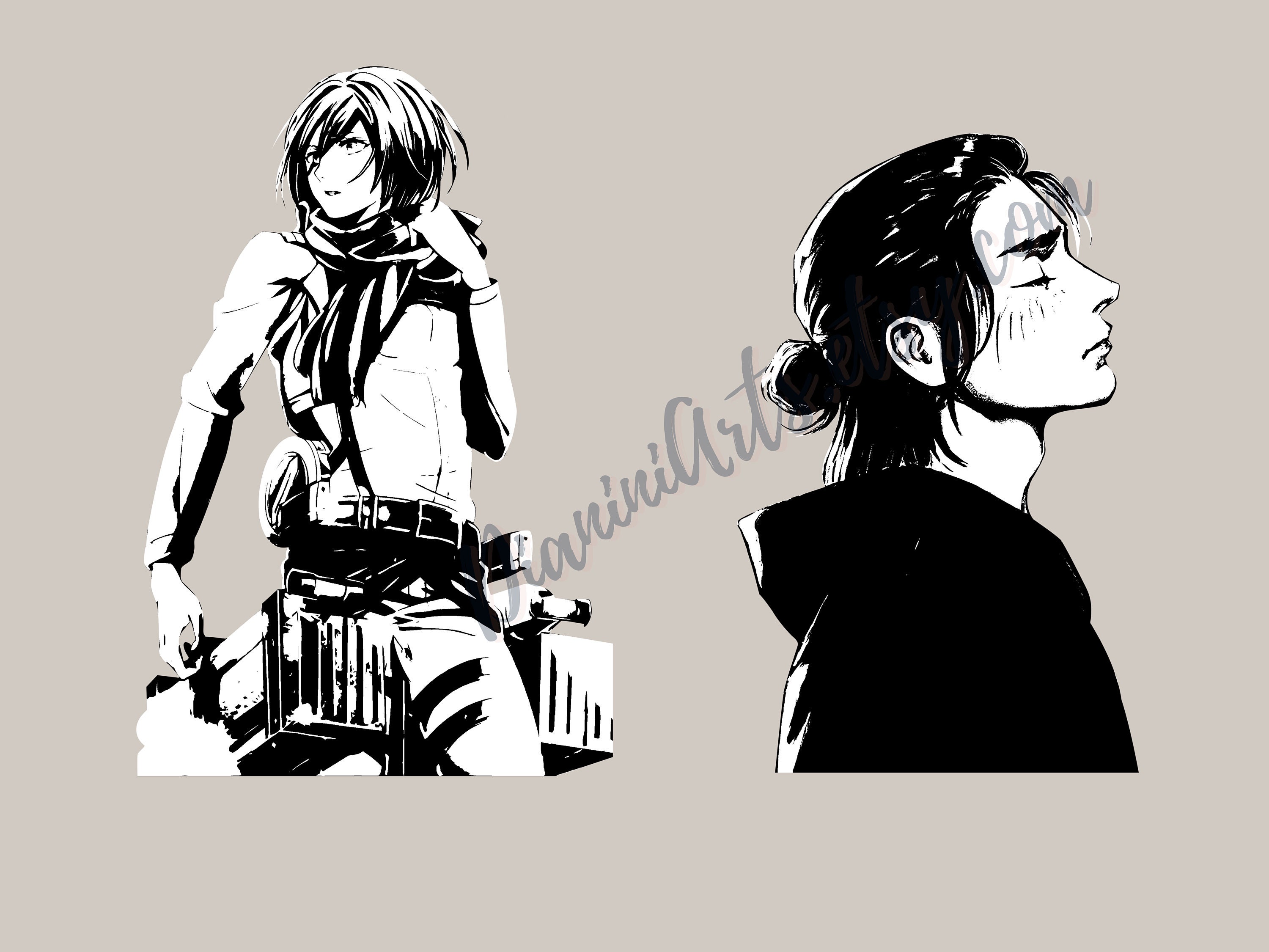 AOT Design Attack on Titan Anime Inspired Digital Files Ready to Print ...