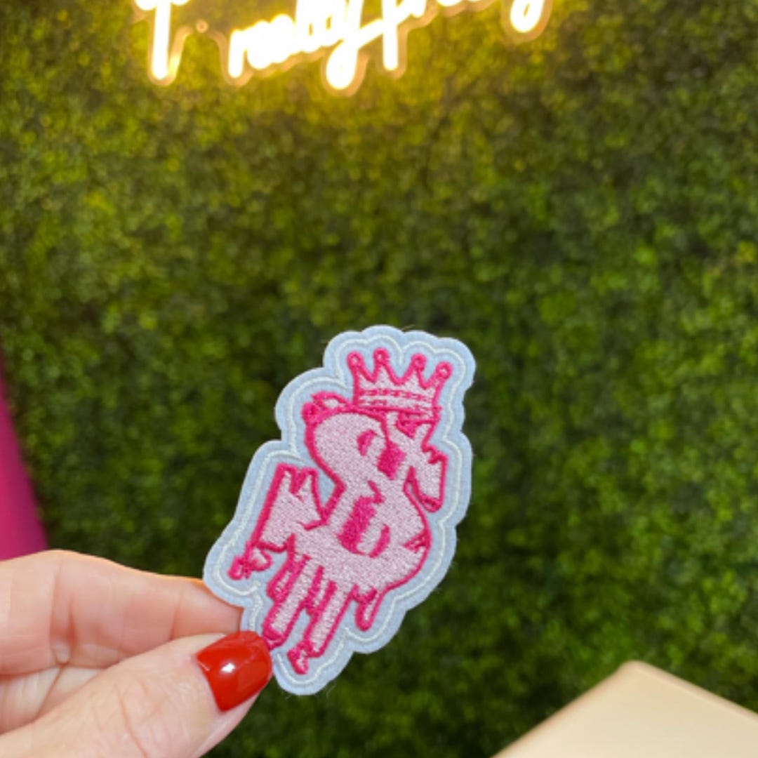 Pink Dollar Sign Patch - Crowned With Style - Etsy