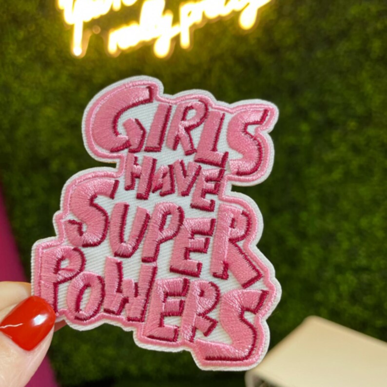 Girls Have Super Powers Embroidered Patch - Etsy