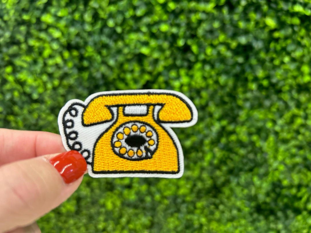 Retro Telephone Embroidered Patch - Etsy