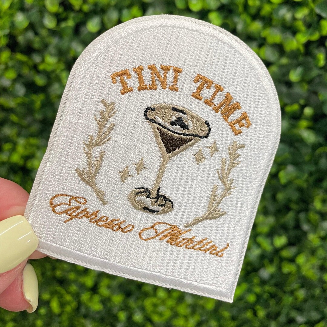 Tini Time Espresso Martini Embroidered Patch - Etsy