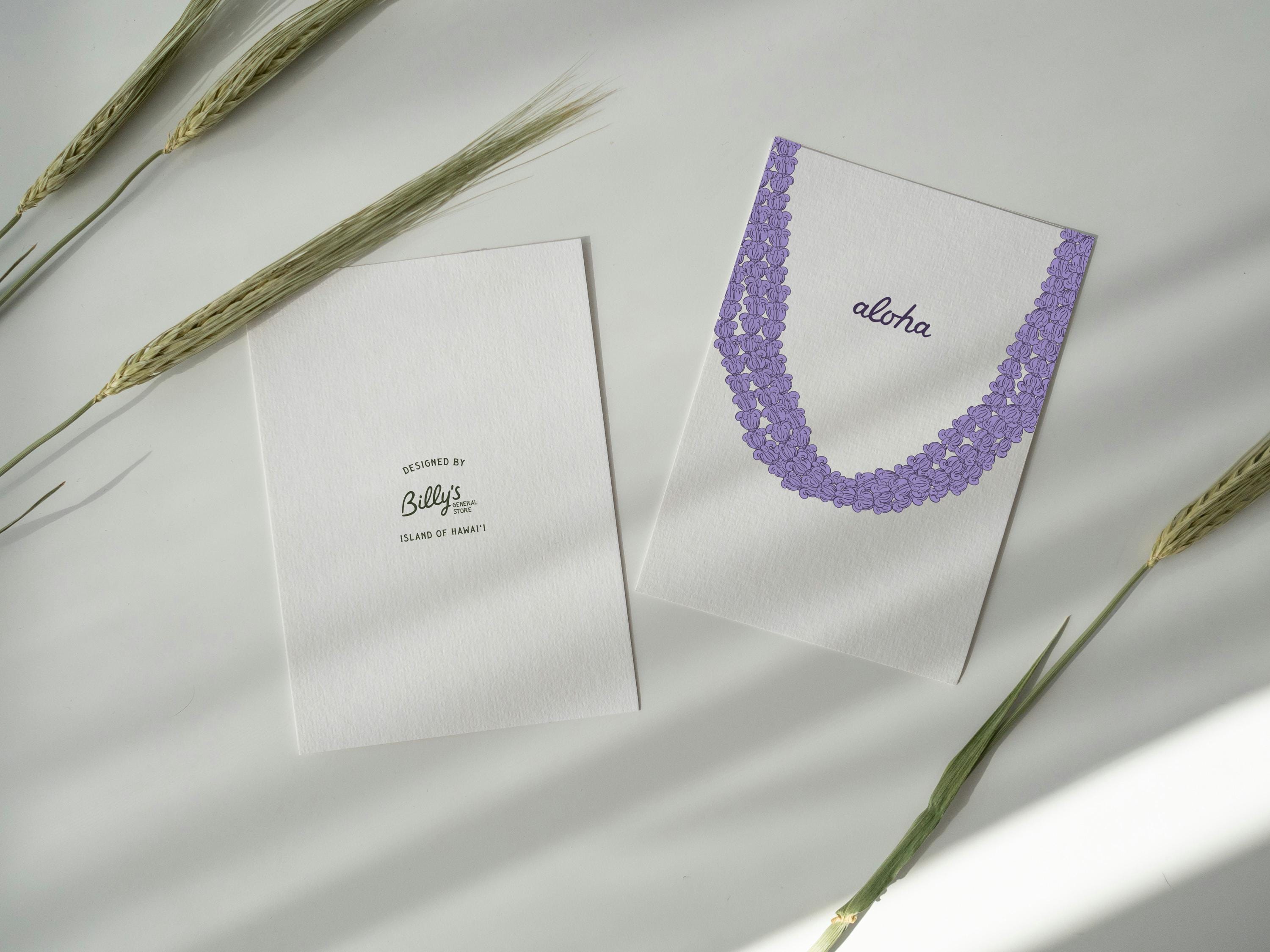 Printable Hawaiian Flower Lei Greeting Card – Instant Digital Download ...