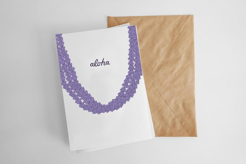 Printable Hawaiian Flower Lei Greeting Card – Instant Digital Download ...