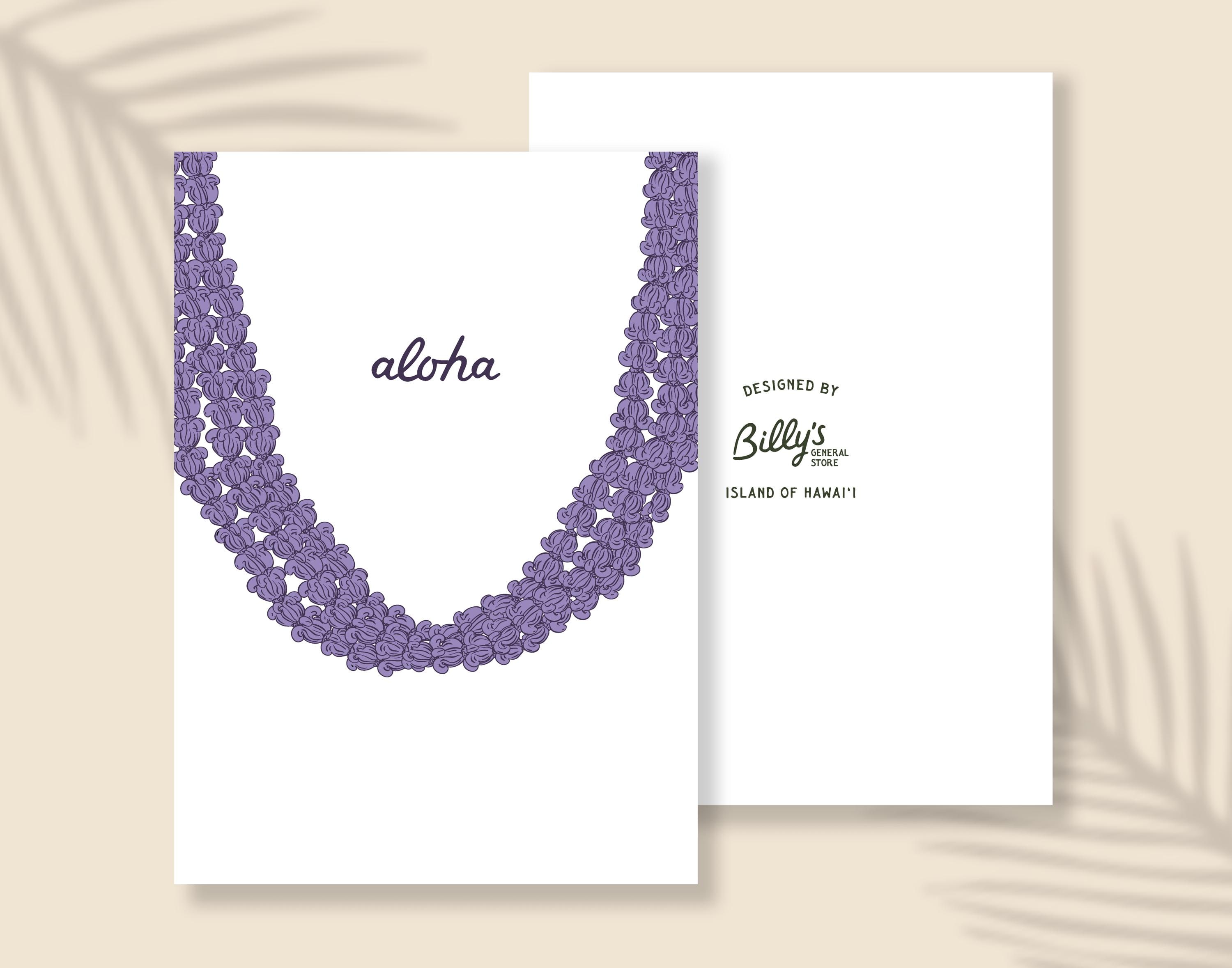 Printable Hawaiian Flower Lei Greeting Card – Instant Digital Download ...
