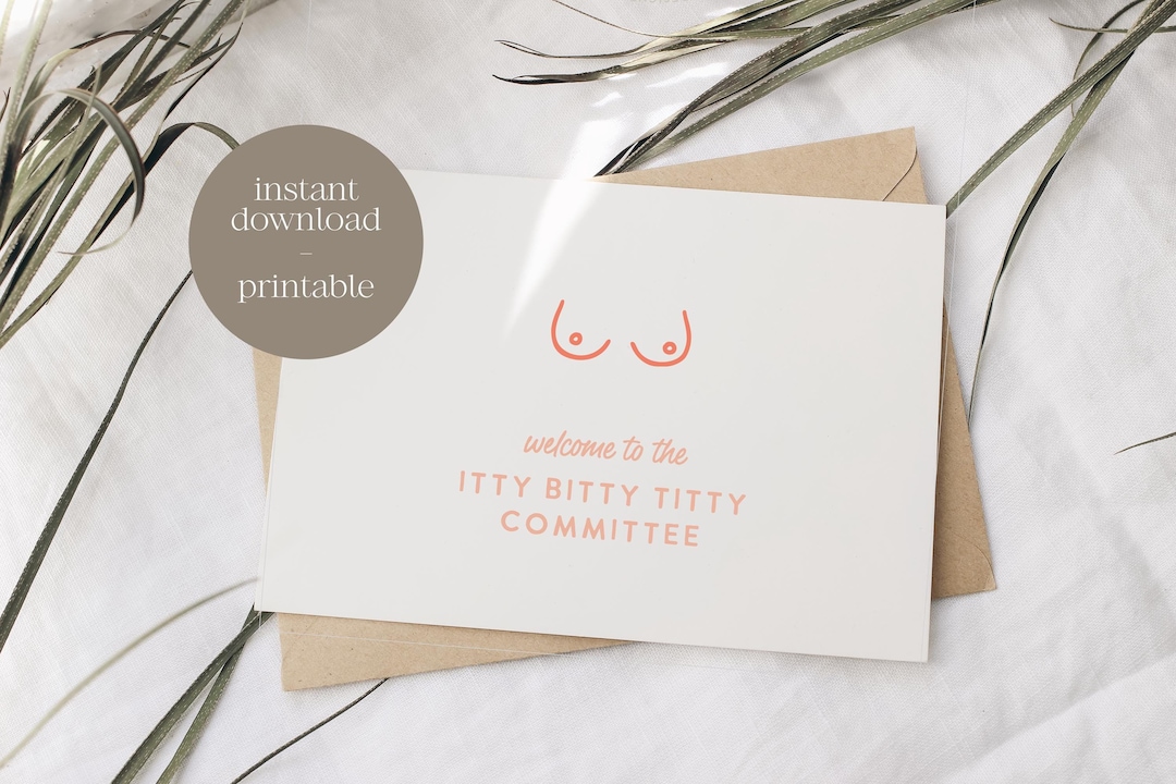 Funny Printable Breast Surgery Greeting Card | Digital Download | Boob ...