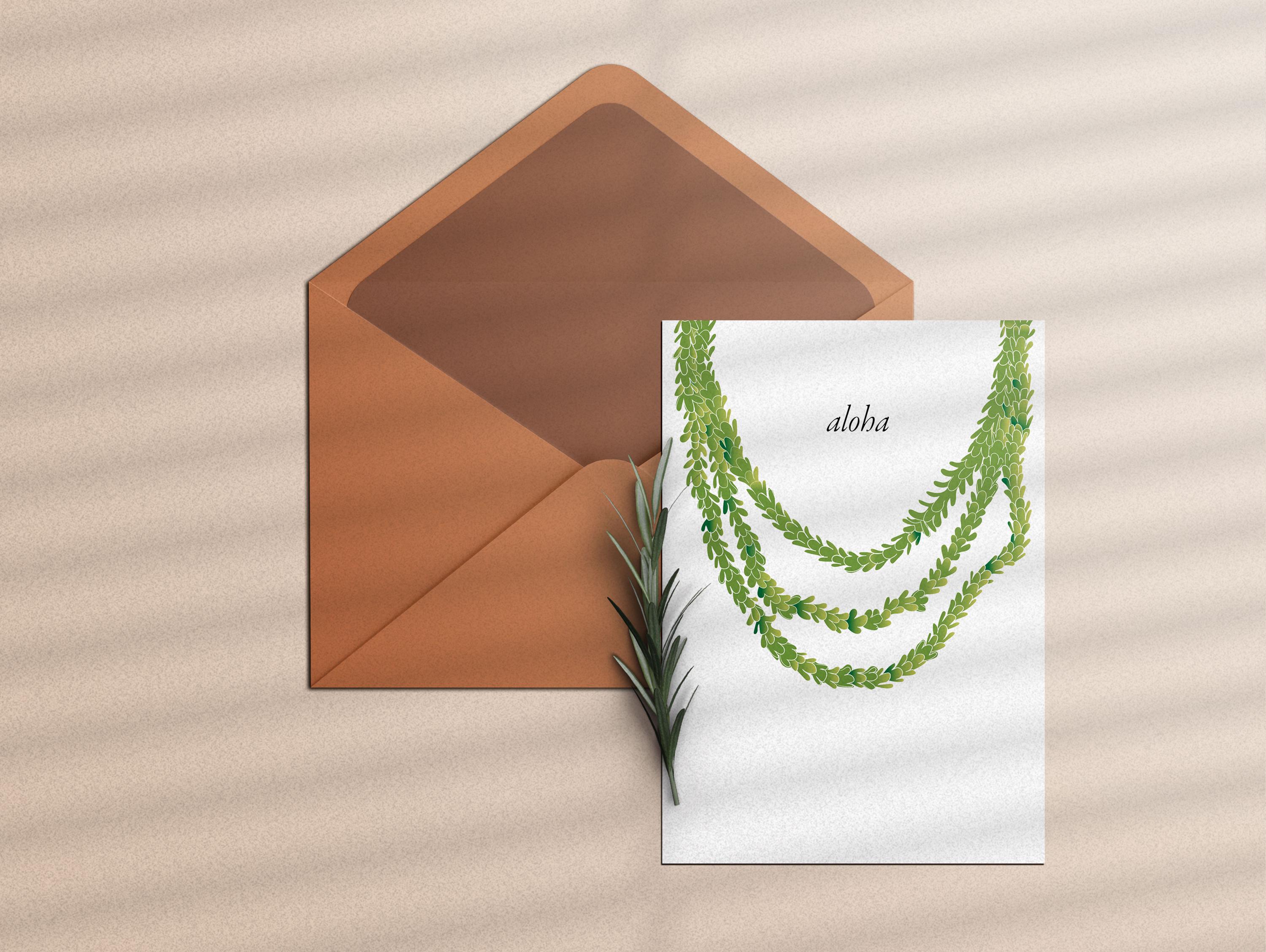 Instant Download Hawaiian Aloha Lei Greeting Card - Digital Pakalana ...