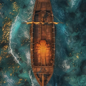 Ship Battlemaps, Dnd Maps, Pirate, D&D, Pathfinder, Ocean, Gridded Maps ...