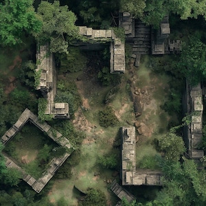 Ruins Battlemaps, Dnd Maps, D&D, Pathfinder, Ruin, Gridded Maps, Roll20 ...