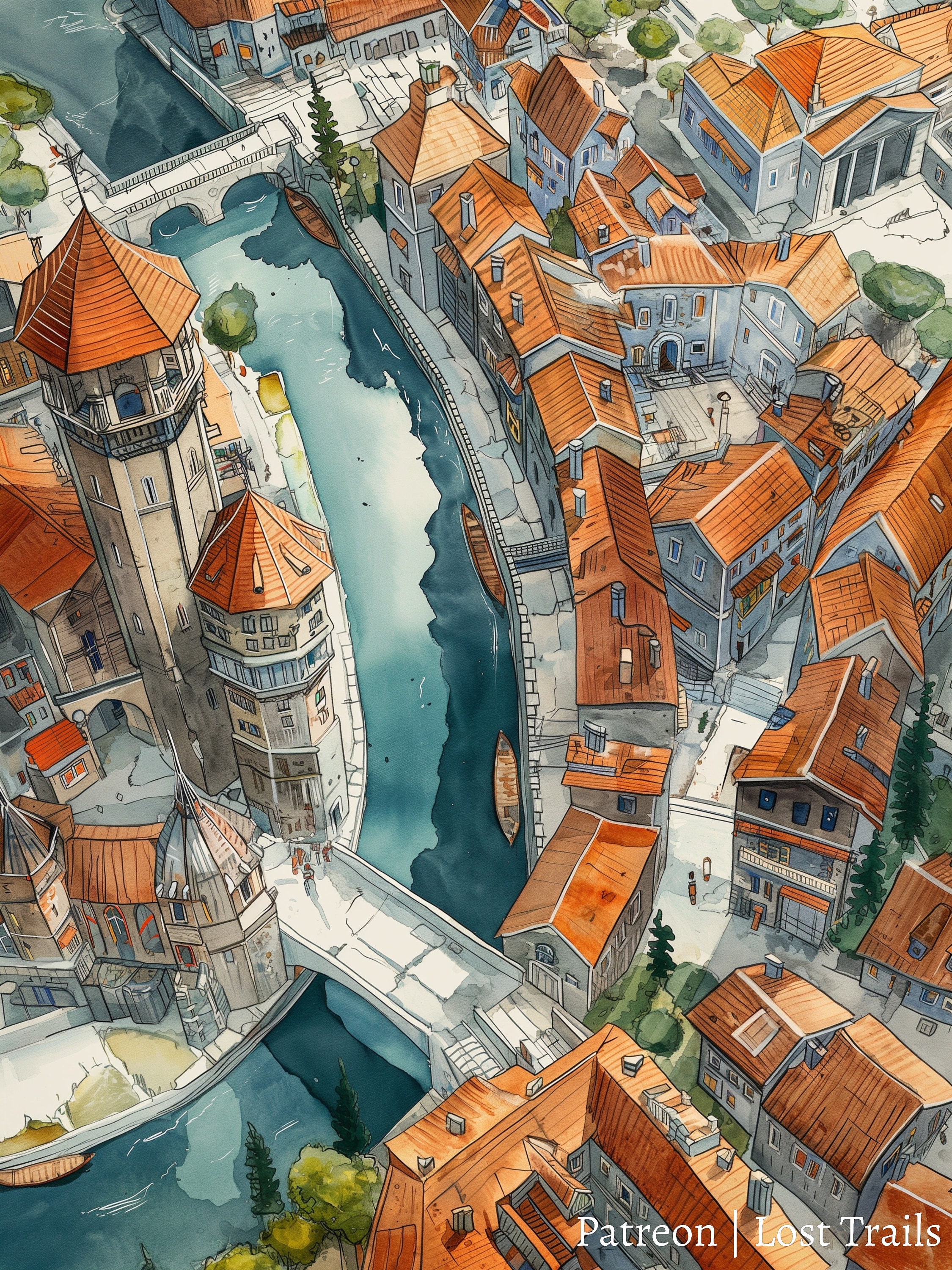 City Battlemaps, Town, Village, Dnd Maps, D&D, Pathfinder, Gridded Maps ...