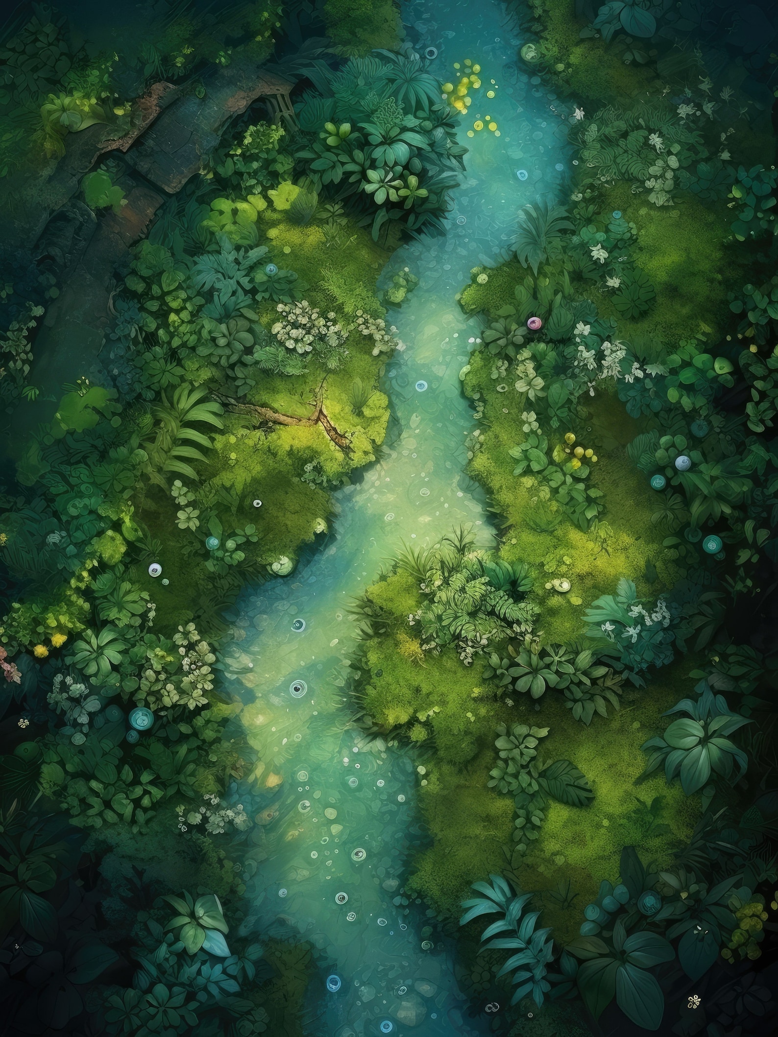 Jungle Battlemaps, Dnd Maps, Waterfall, River, Gridded Maps, D&D, Rpg ...