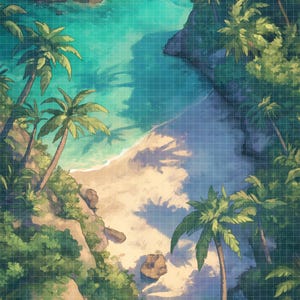 Beach Battlemaps, Island Map, Dnd Maps, D&D, Coastal, Sea, Gridded Maps ...