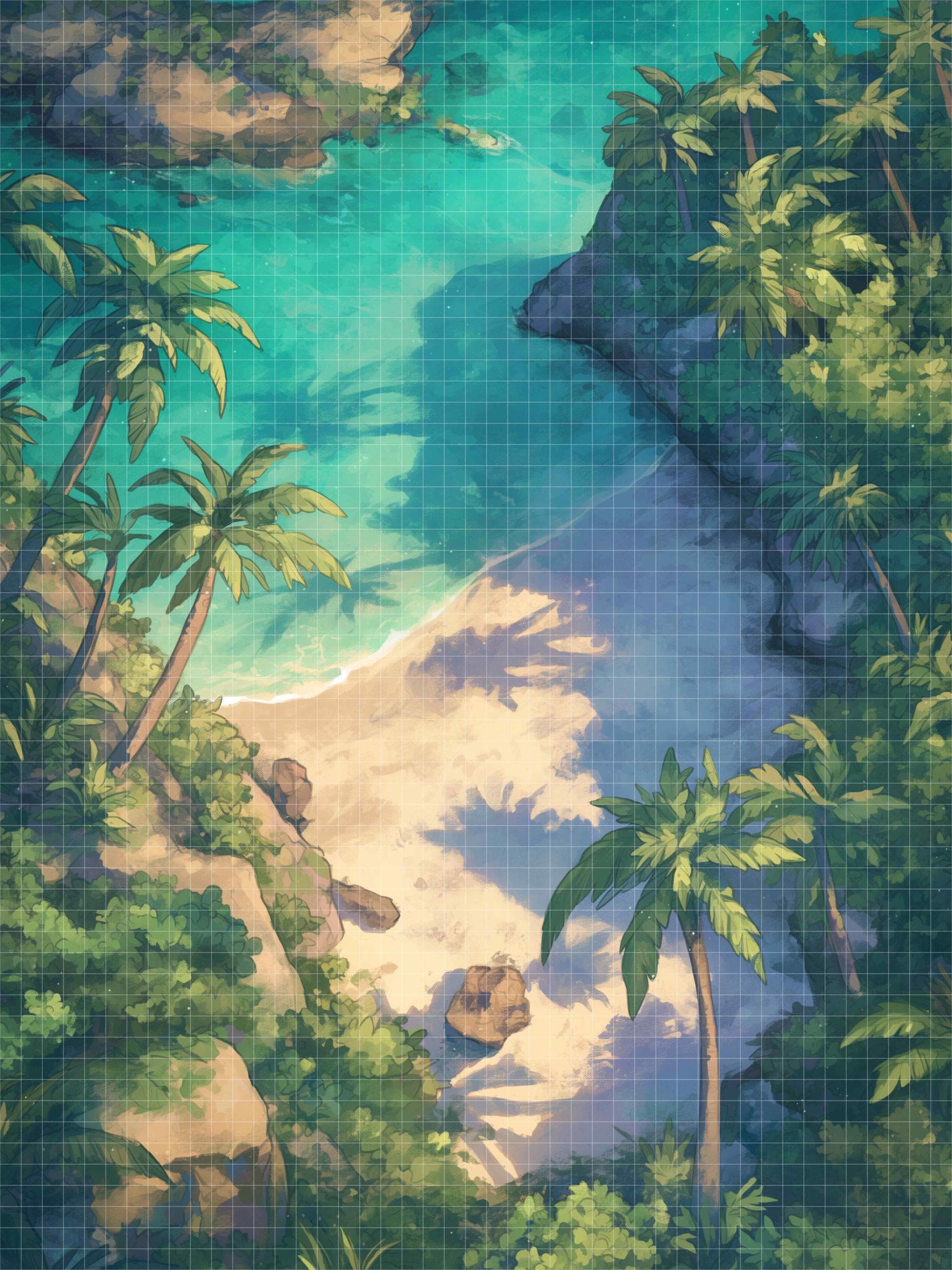 Beach Battlemaps, Island Map, Dnd Maps, D&D, Coastal, Sea, Gridded Maps ...