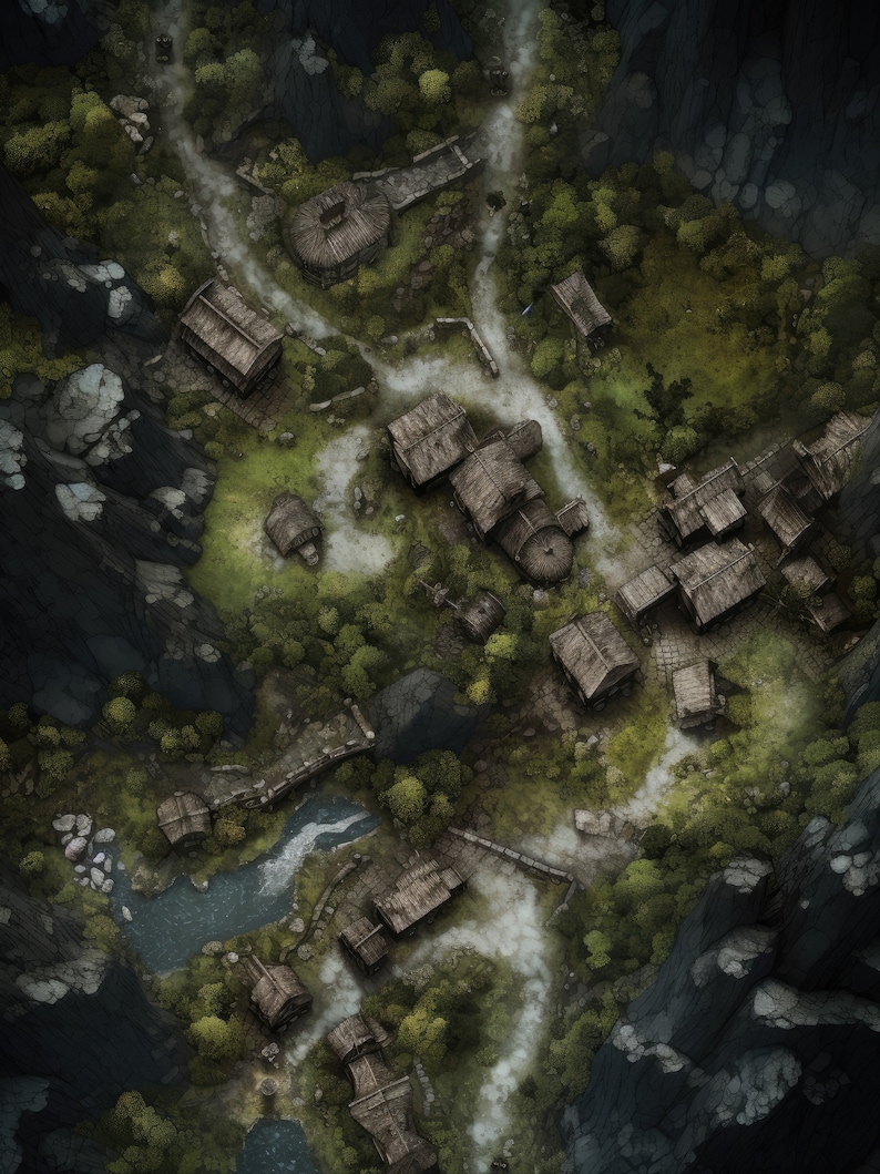 Mountain Battlemaps, Dnd Maps, Cave Map, River Map, D&D, Pathfinder ...