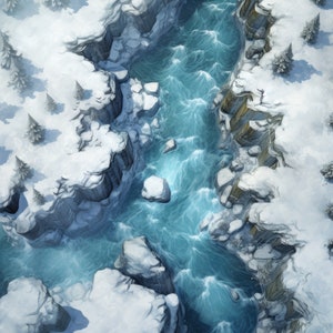 Winter Battlemaps, Dnd Maps, Iceberg, Tundra, D&D, Pathfinder, Gridded ...