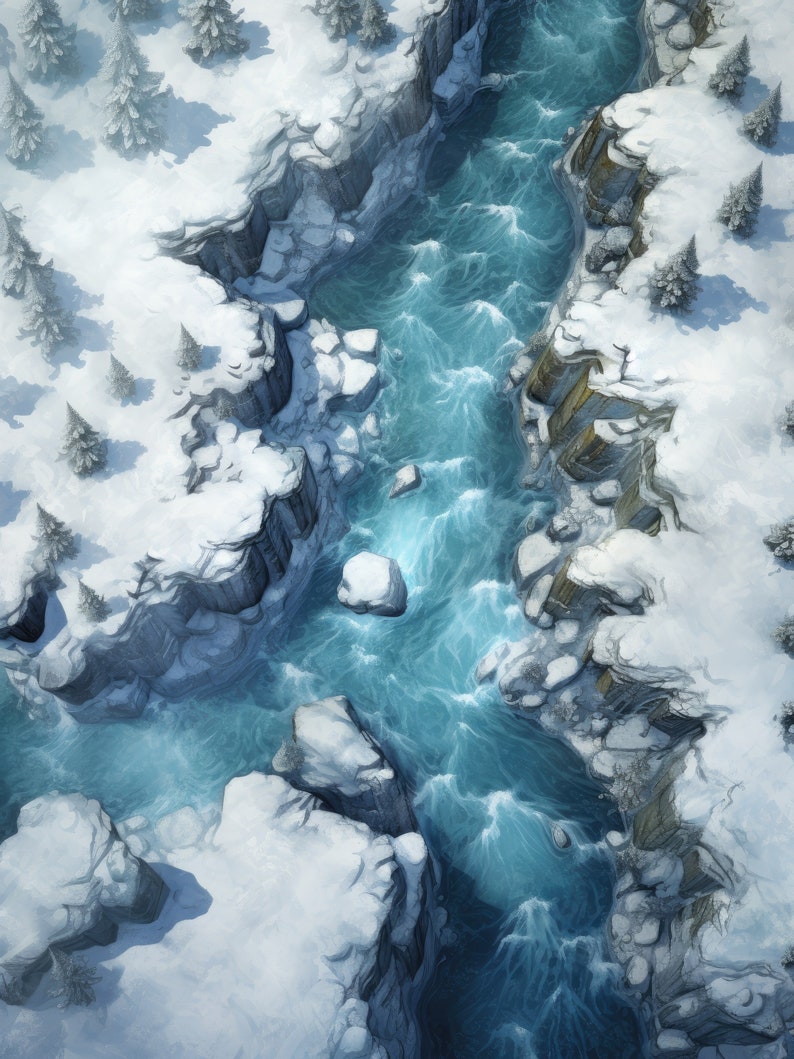Winter Battlemaps, Dnd Maps, Iceberg, Tundra, D&D, Pathfinder, Gridded ...