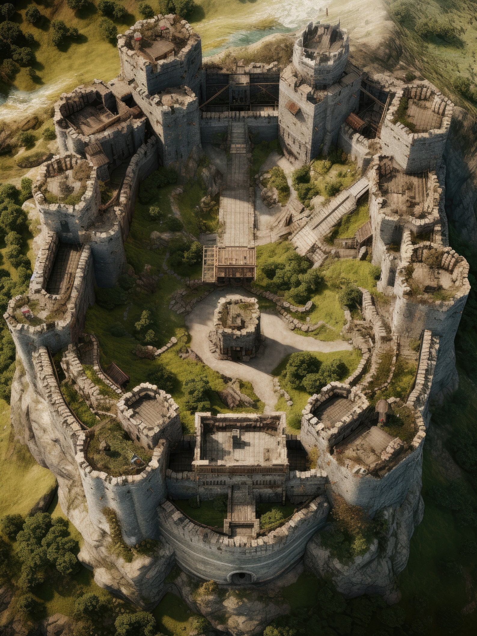 Castle Battlemaps, Dnd Maps, Fort, D&D, Pathfinder, Gridded Maps ...