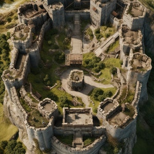 Castle Battlemaps, Dnd Maps, Fort, D&D, Pathfinder, Gridded Maps ...