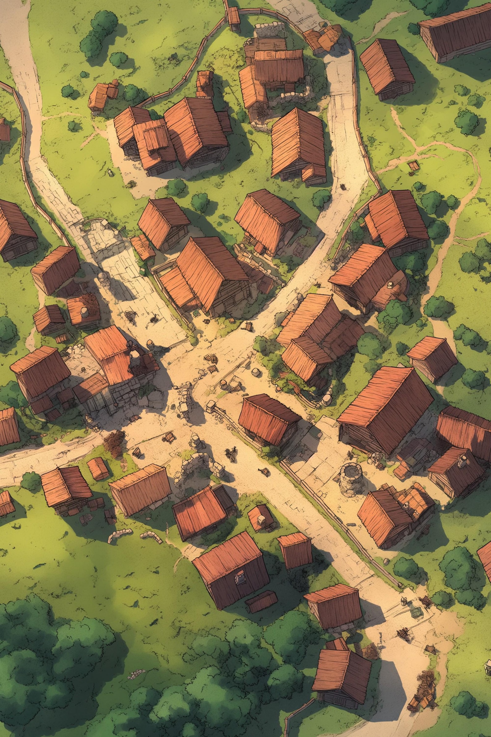 Grassland Battlemaps, Dnd Maps, Plains, D&D, City, Gridded Maps, Roll20 ...