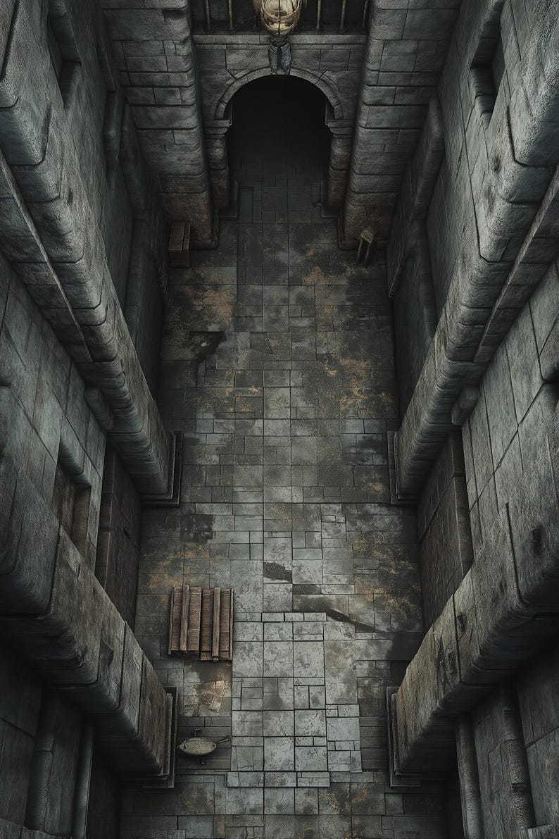 Jail Battlemaps, Dnd Maps, Prison, Dungeon, D&D, Pathfinder, Gridded ...