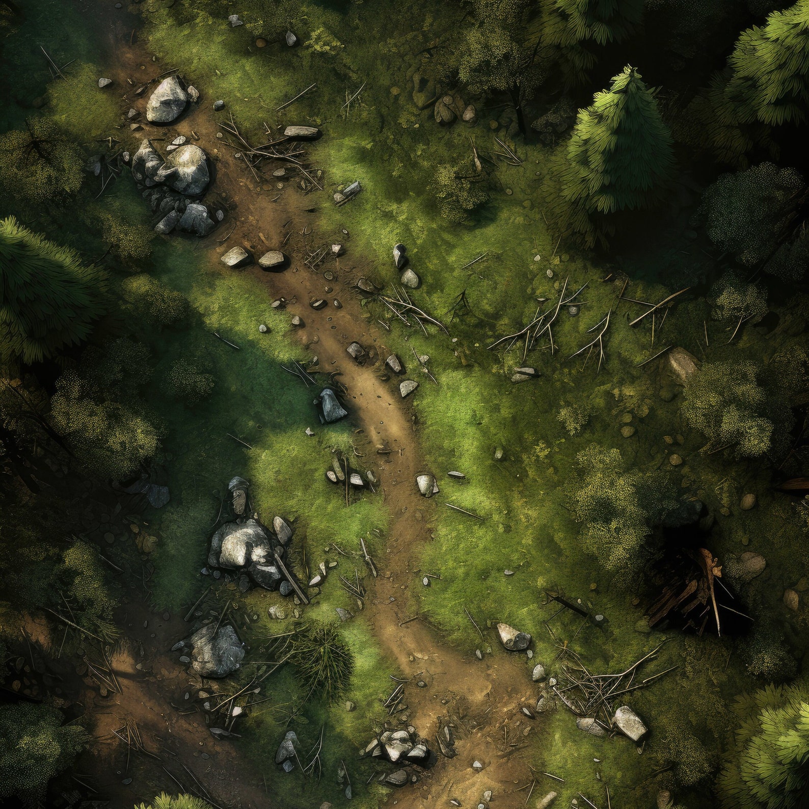 Forest Battlemaps, Dnd Maps, D&D, Pathfinder, Gridded Maps, Roll20 ...