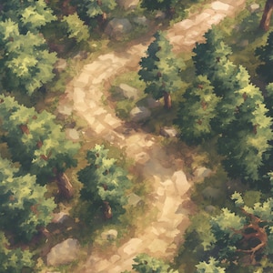 Forest Battlemaps, Forest Road, Dnd Maps, D&D, Pathfinder, Gridded Maps ...