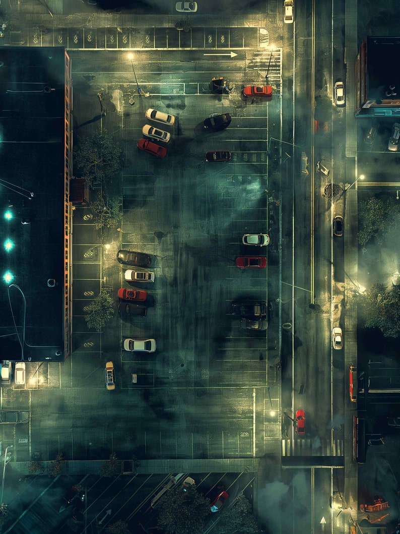 Modern City Battlemaps, Dnd Maps, Modern Maps, Cyberpunk, City, Gridded ...