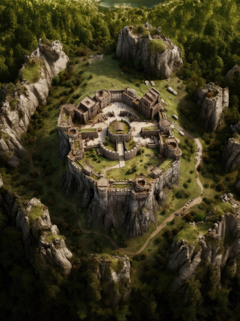 Castle Battlemaps, Dnd Maps, Fort, D&D, Pathfinder, Gridded Maps ...