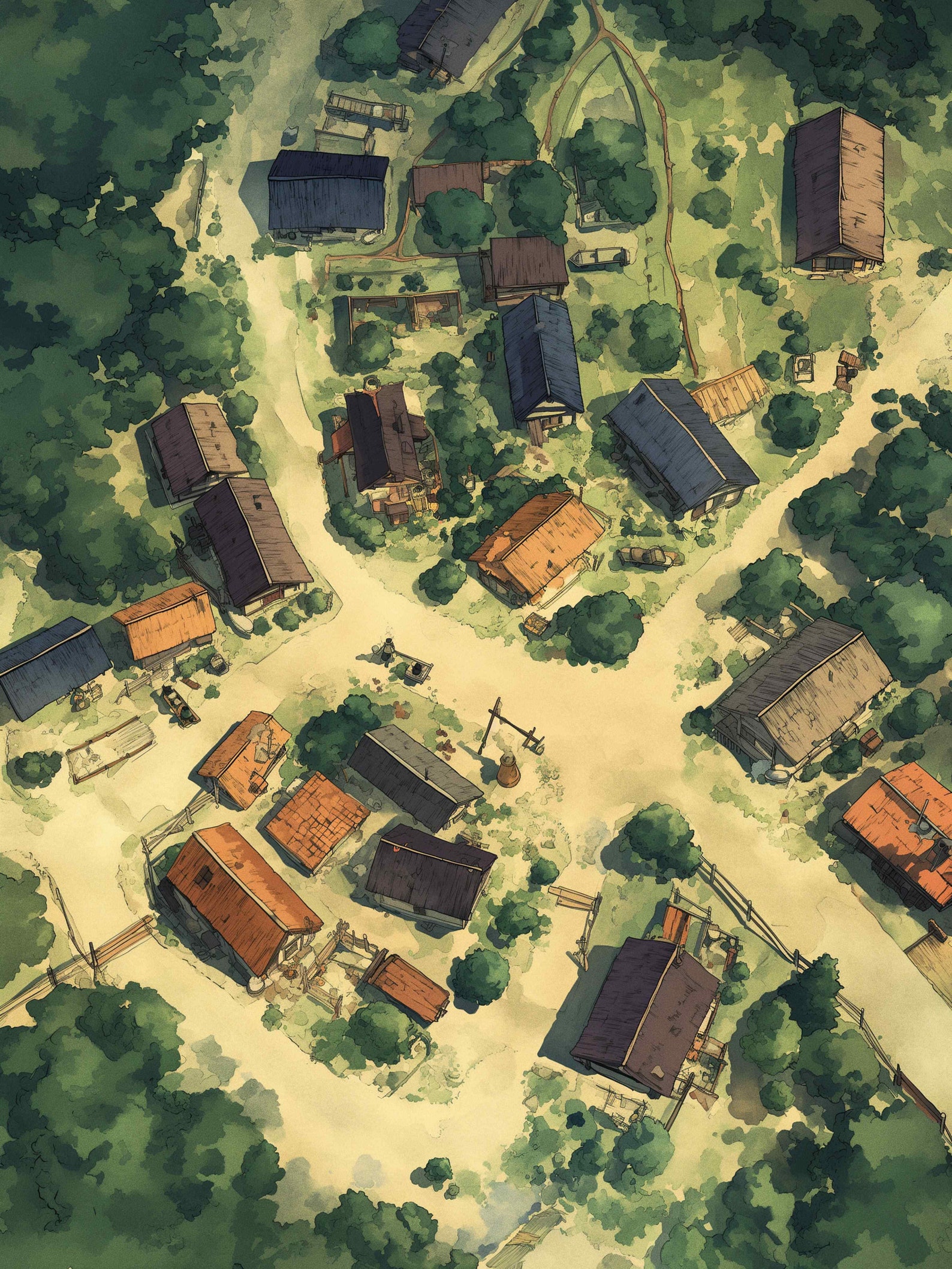 Forest Battlemaps, Forest Road, Dnd Maps, D&D, Pathfinder, Gridded Maps ...