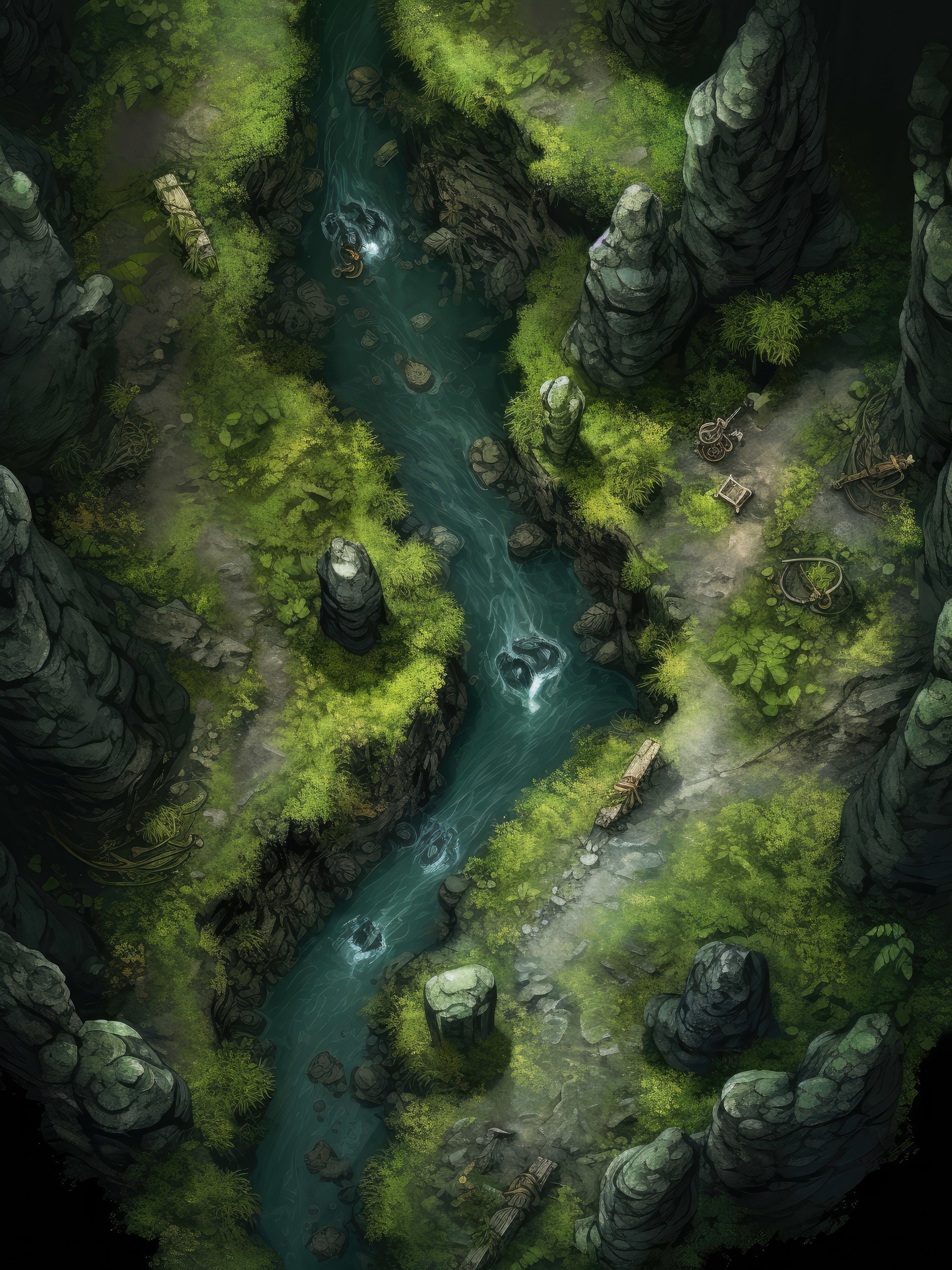 Swamp Battlemaps, Dnd Maps, D&D, Pathfinder, Bog, Marsh, Gridded Maps ...