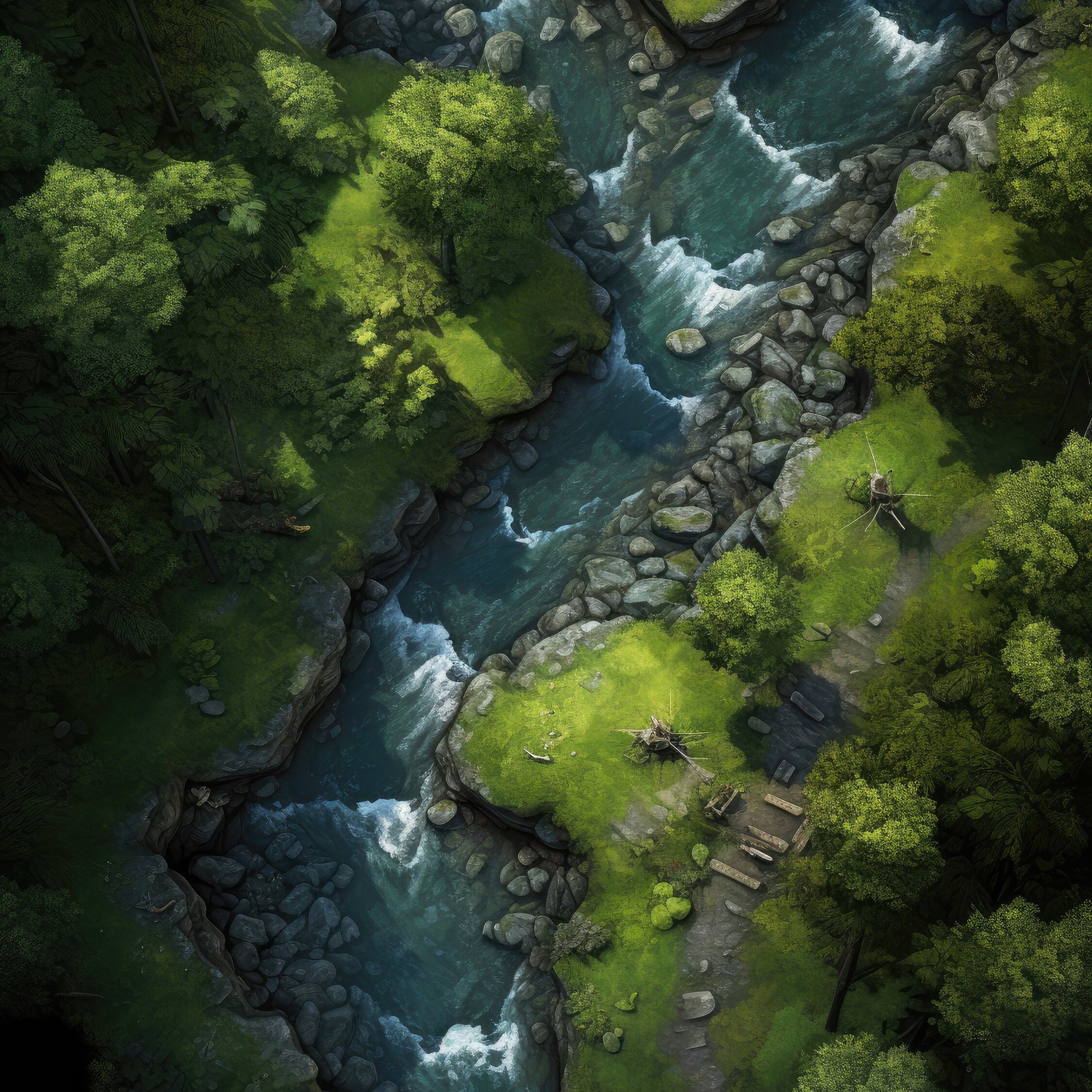 Forest Battlemaps, Dnd Maps, D&D, Pathfinder, Gridded Maps, Roll20 ...