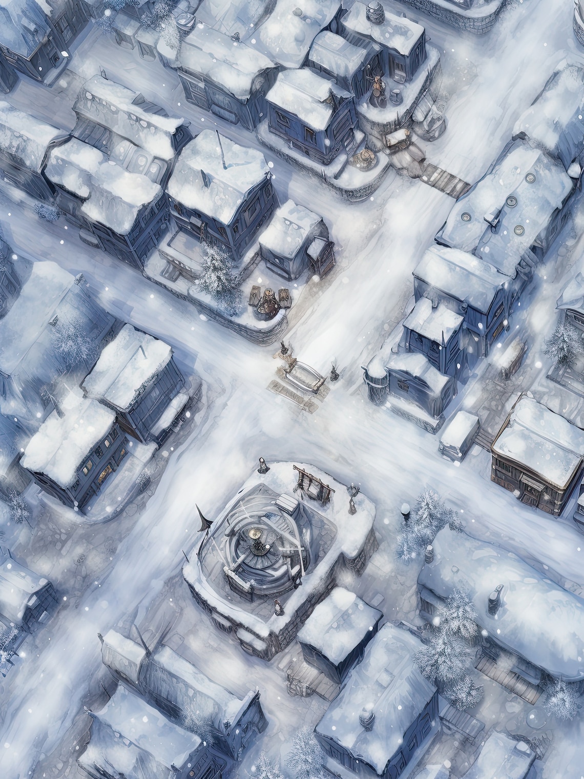 Winter Battlemaps, Dnd Maps, Iceberg, Tundra, D&D, Pathfinder, Gridded ...