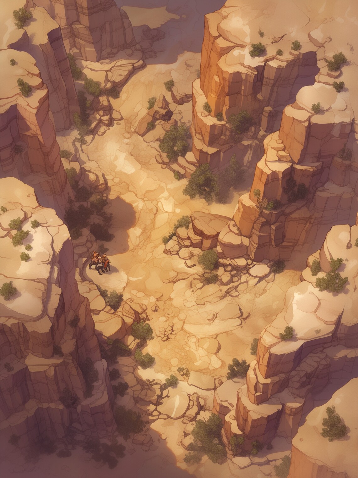 Desert Battlemaps, Dnd Maps, Wasteland, Wild West, Canyon, D&D ...