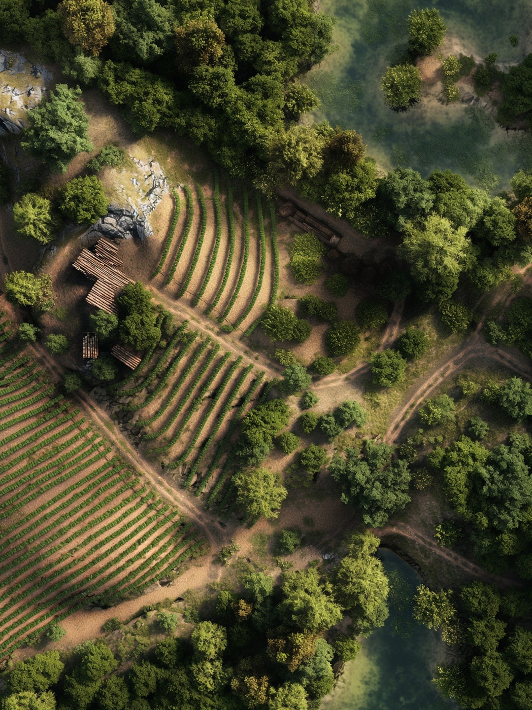 Farm Battlemaps, Dnd Maps, D&D, Pathfinder, Farmland, Gridded Maps ...