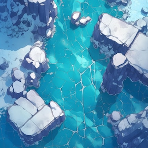 Ice Battlemaps, Snow, Dnd Maps, Winter, Arctic, D&D, Tundra, Gridded ...