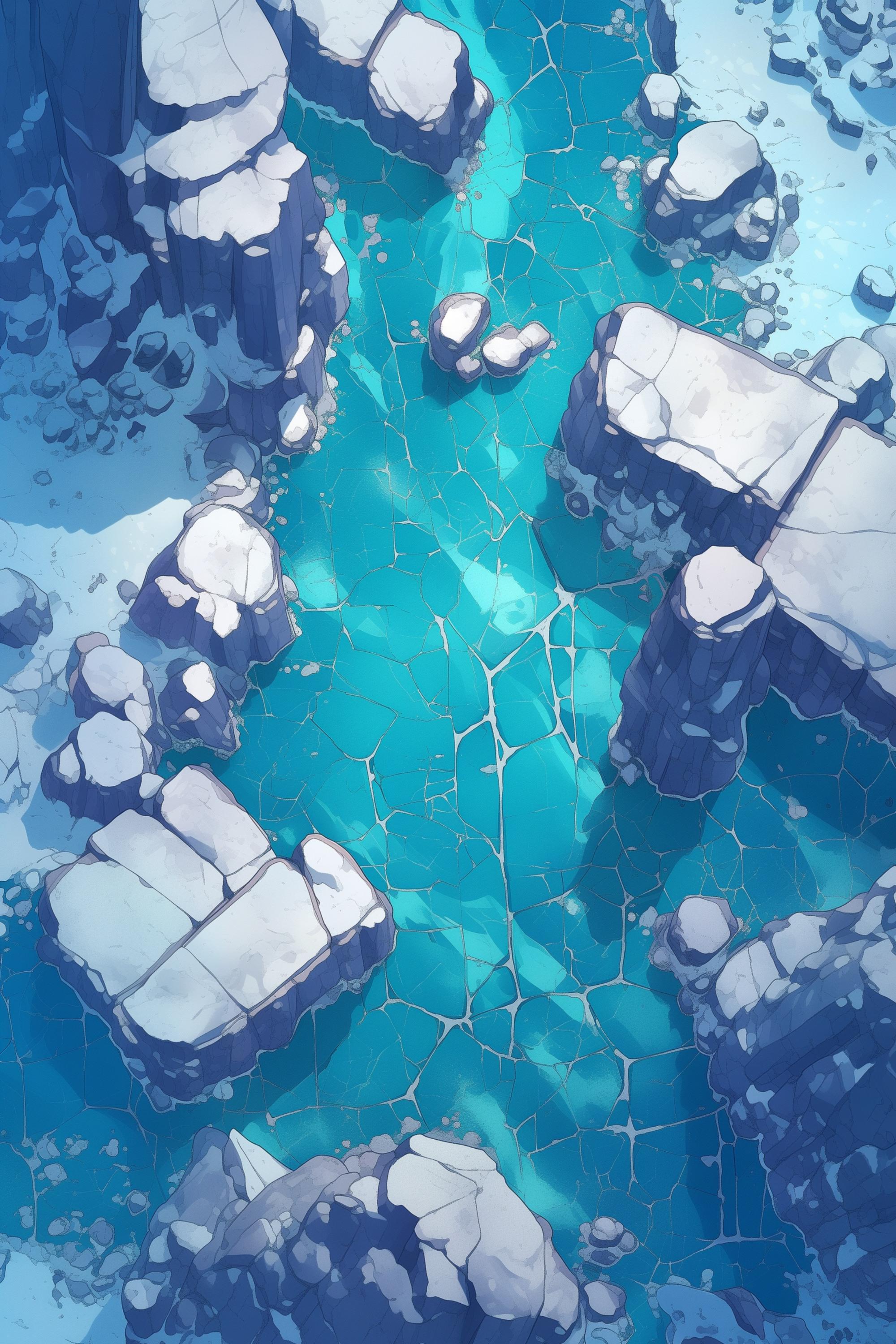 Ice Battlemaps, Snow, Dnd Maps, Winter, Arctic, D&D, Tundra, Gridded ...