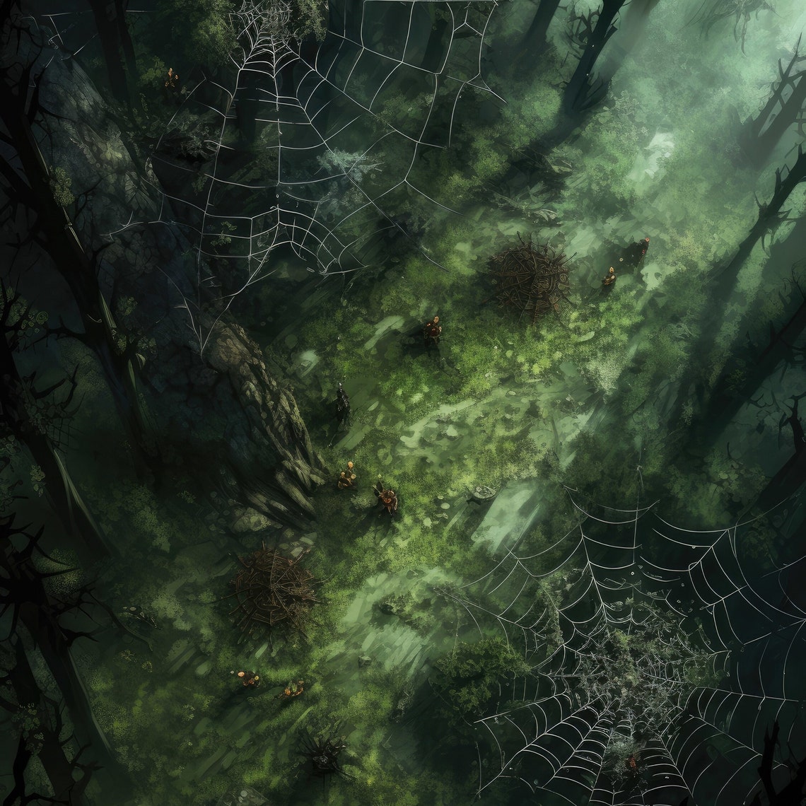 Forest Battlemaps, Dnd Maps, D&D, Pathfinder, Gridded Maps, Roll20 ...