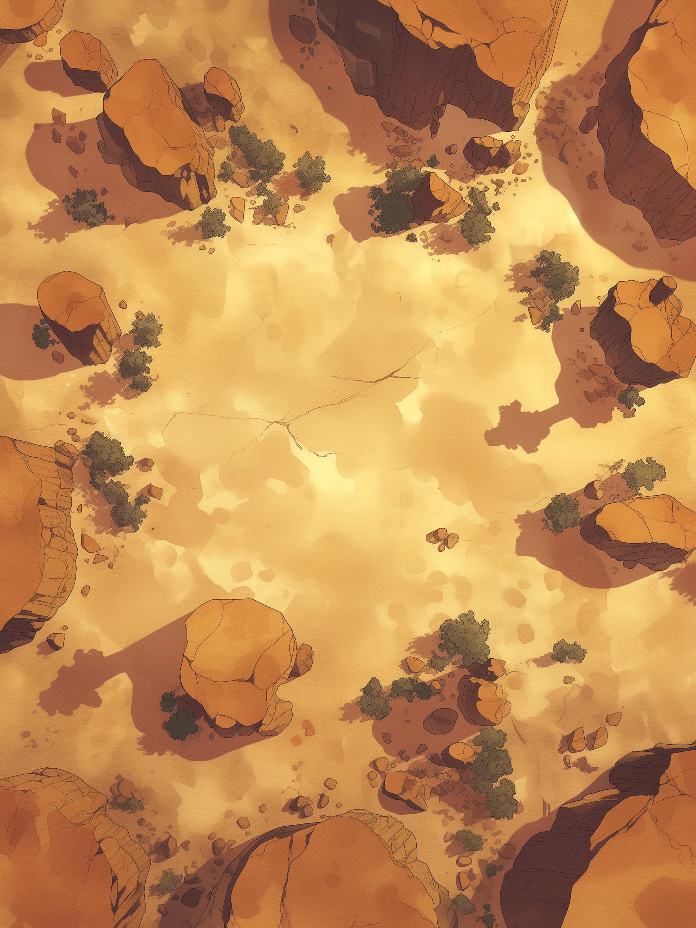 Desert Battlemaps, Dnd Maps, Wasteland, Wild West, Canyon, D&D ...