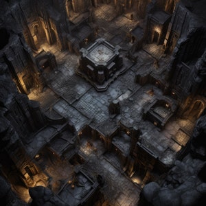 Dwarven City Battlemaps, Dnd Maps, D&D, Pathfinder, Gridded Maps ...