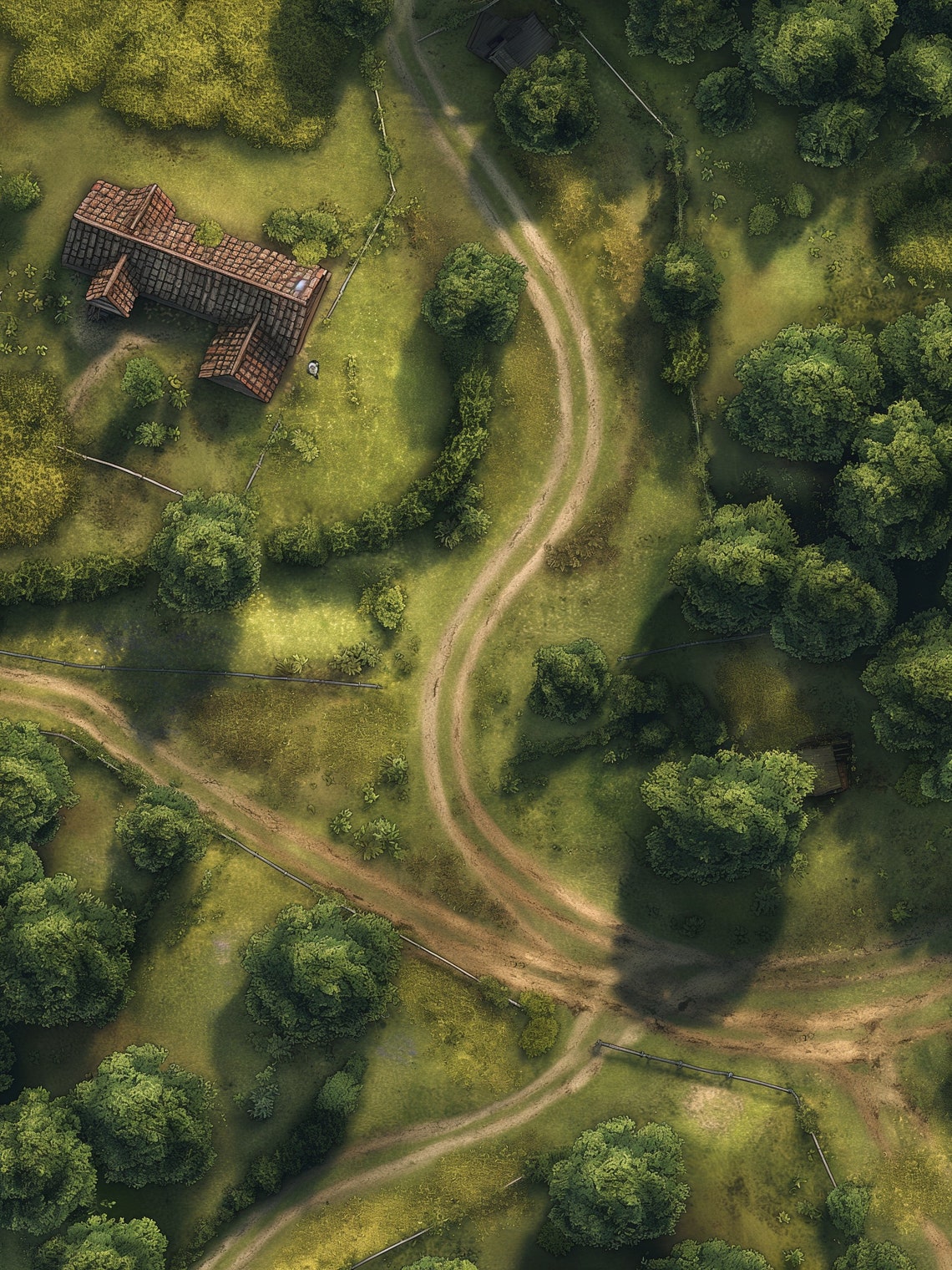 Farm Battlemaps, Dnd Maps, D&D, Pathfinder, Farmland, Gridded Maps ...