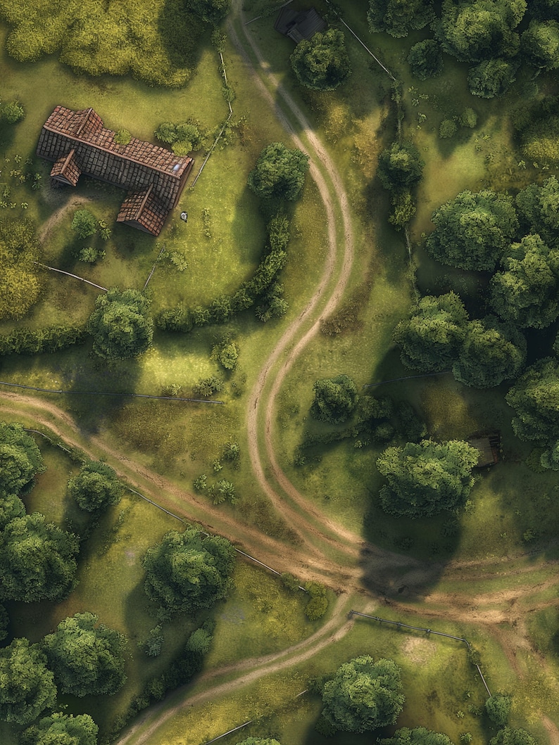 Farm Battlemaps, Dnd Maps, D&D, Pathfinder, Farmland, Gridded Maps ...