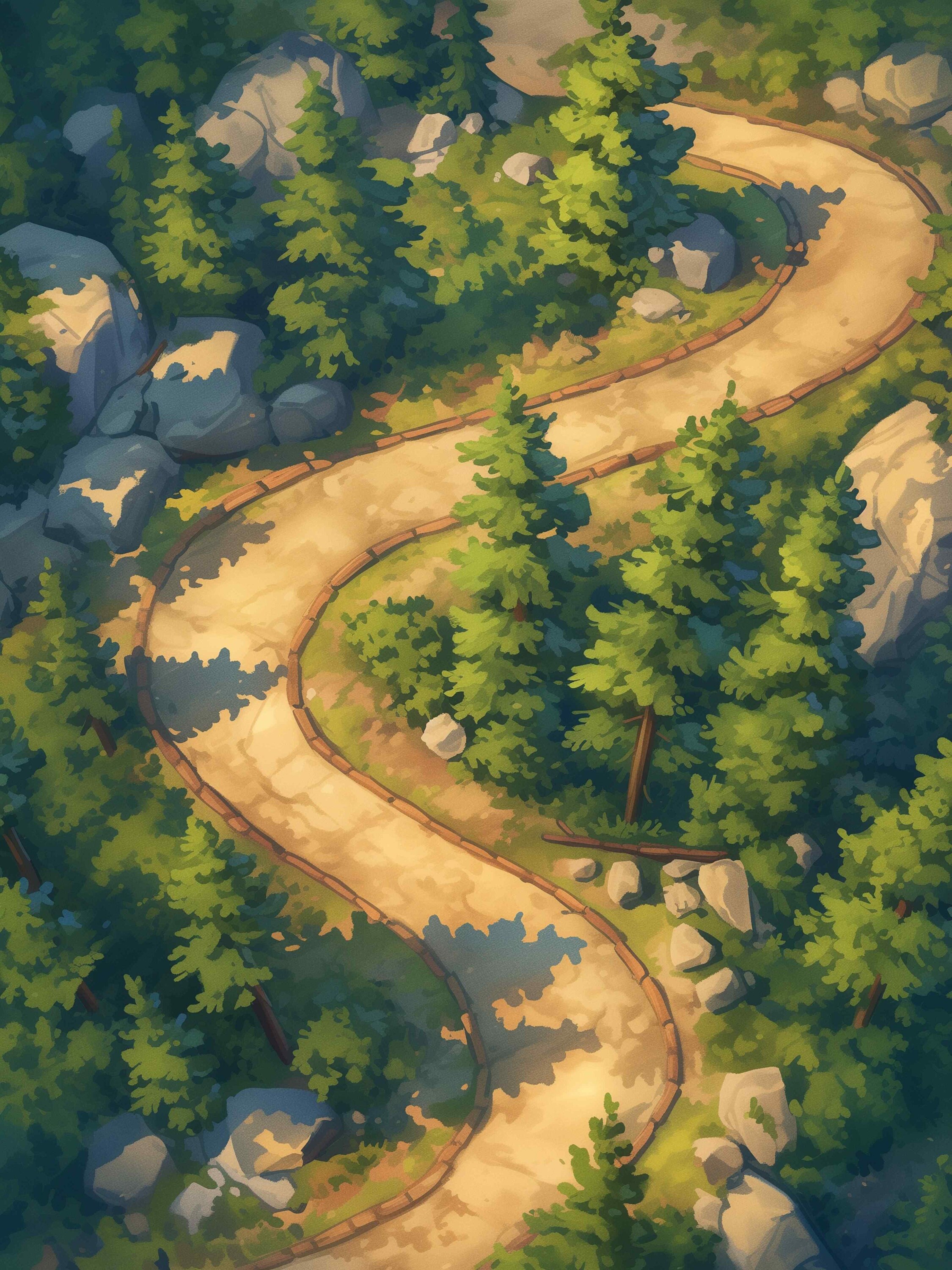 Forest Battlemaps, Town, Village, Dnd Maps, D&D, Pathfinder, Gridded ...