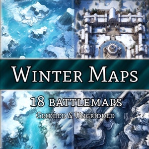 Winter Battlemaps, Dnd Maps, Iceberg, Tundra, D&D, Pathfinder, Gridded ...