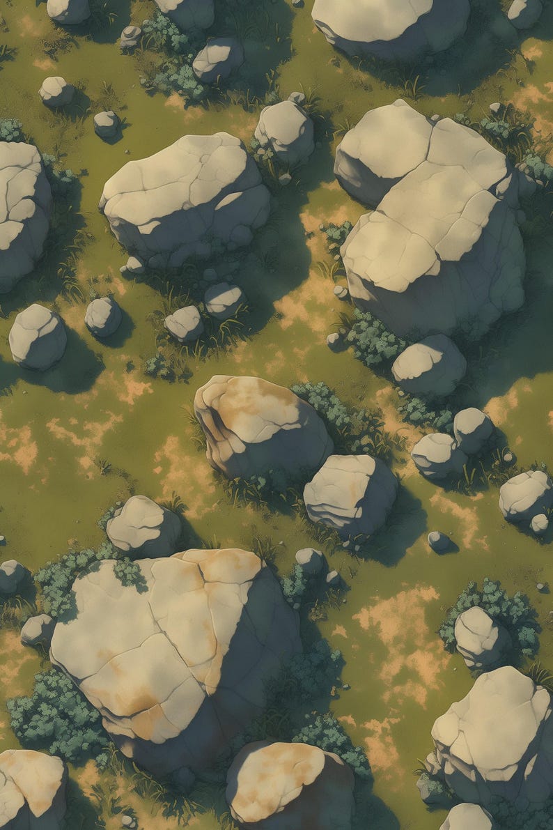 Grassland Battlemaps, Dnd Maps, Plains, D&D, City, Gridded Maps, Roll20 ...