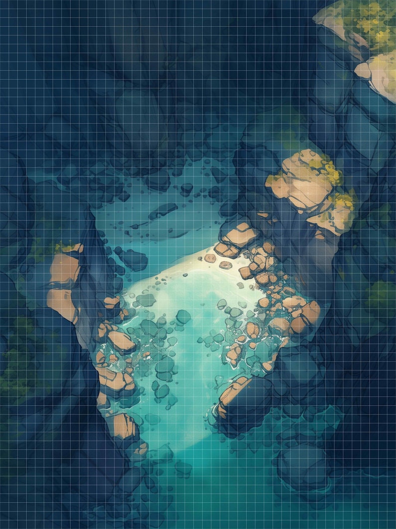 Beach Battlemaps, Island Map, Dnd Maps, D&D, Coastal, Sea, Gridded Maps ...