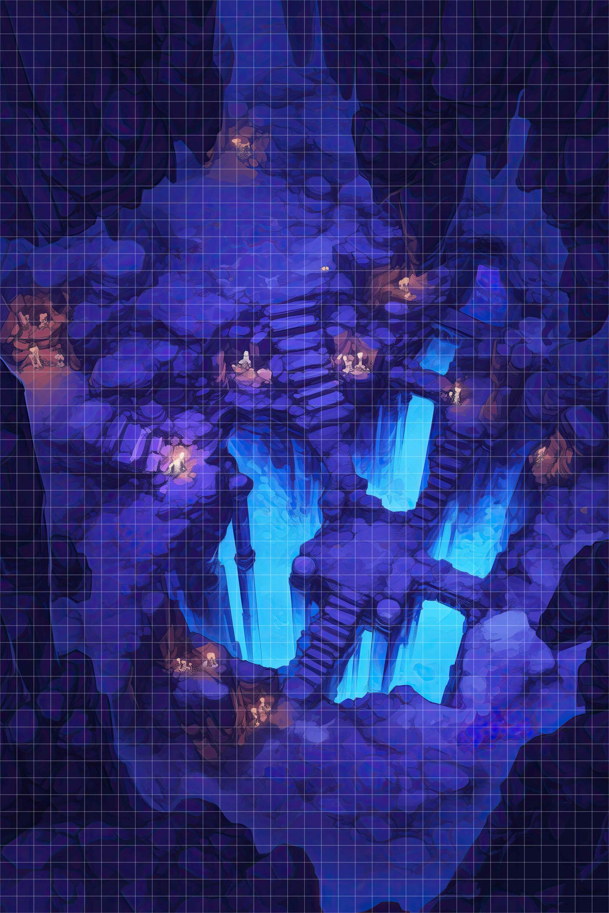 Underdark Battlemaps, Dnd Maps, D&D, Darklands, Gridded Maps, Cave ...