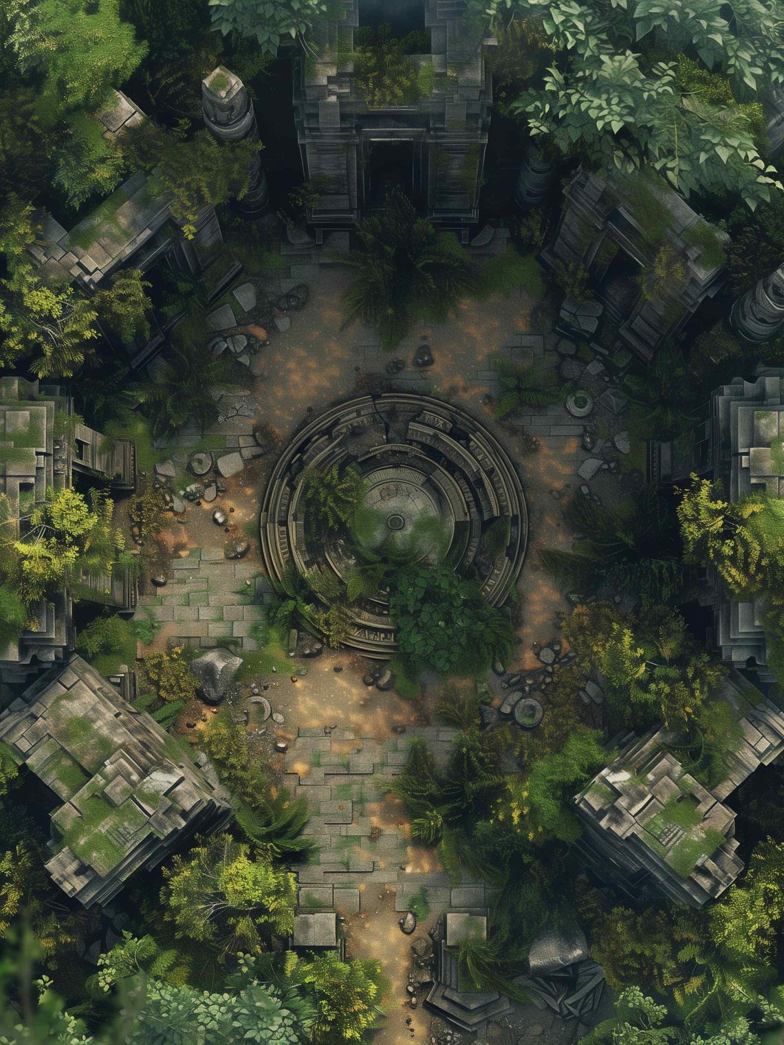 Ruins Battlemaps, Dnd Maps, D&D, Pathfinder, Ruin, Gridded Maps, Roll20 ...