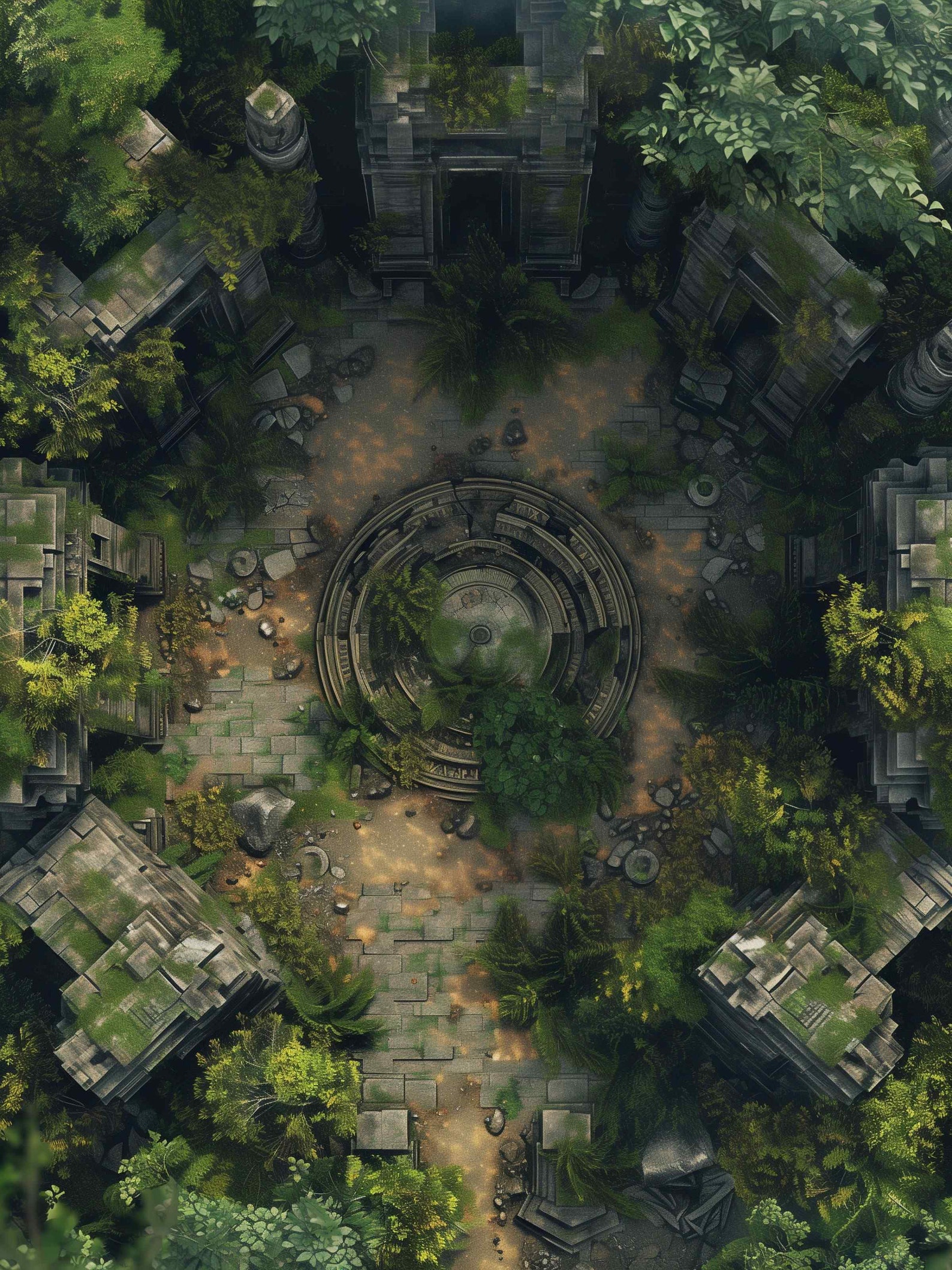 Ruins Battlemaps, Dnd Maps, D&D, Pathfinder, Ruin, Gridded Maps, Roll20 ...