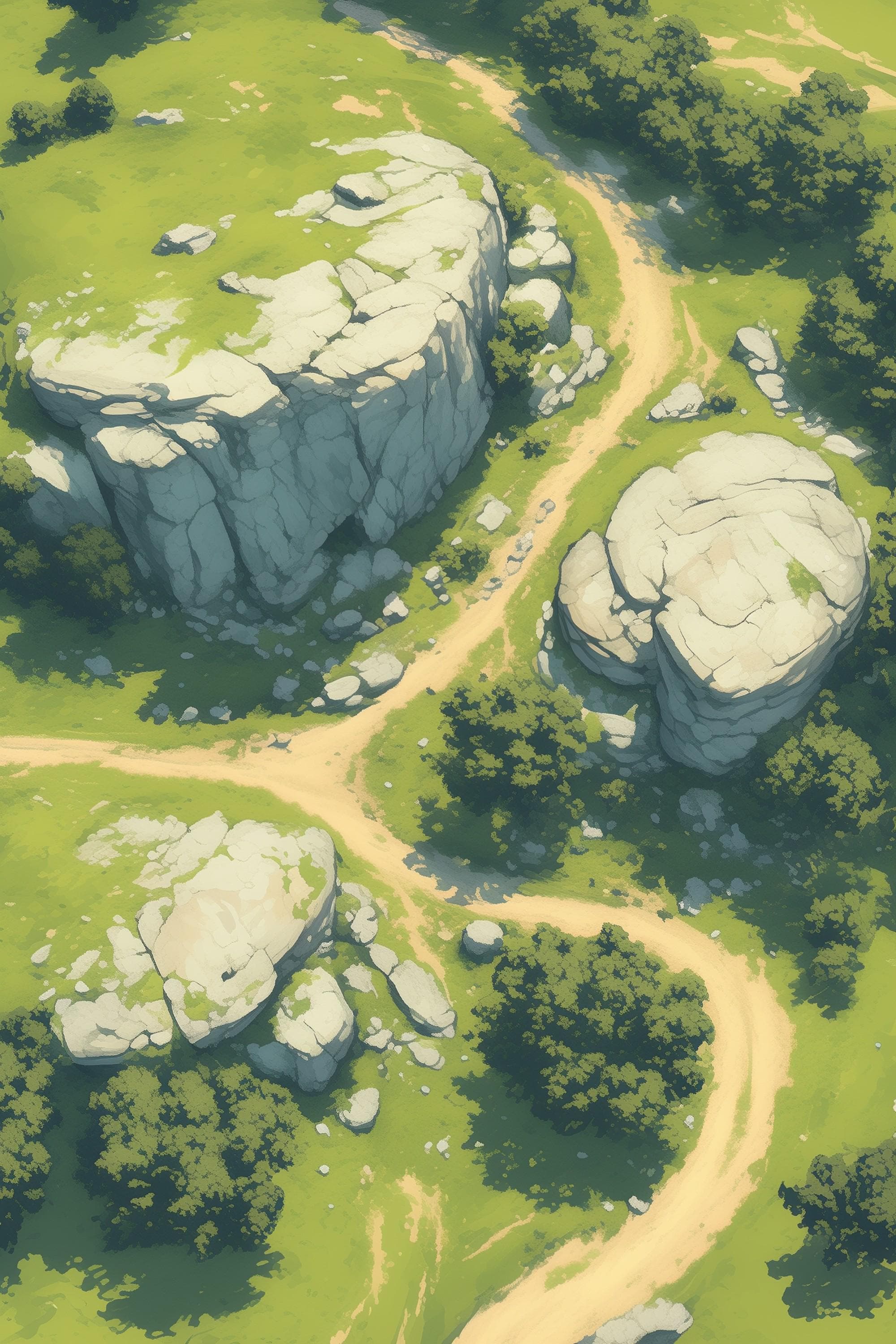 Grassland Battlemaps, Dnd Maps, Plains, D&D, City, Gridded Maps, Roll20 ...