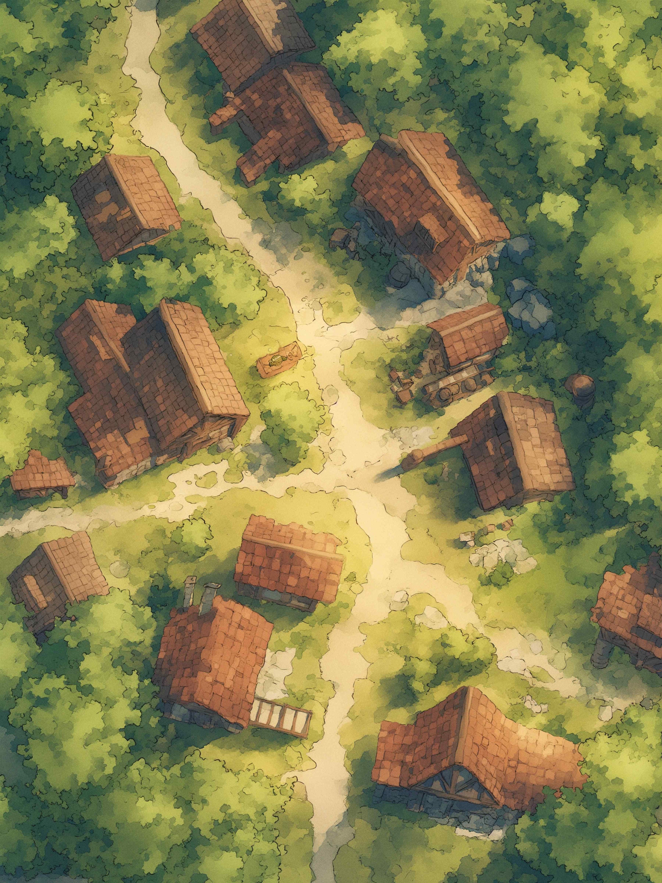 Forest Battlemaps, Forest Road, Dnd Maps, D&D, Pathfinder, Gridded Maps ...